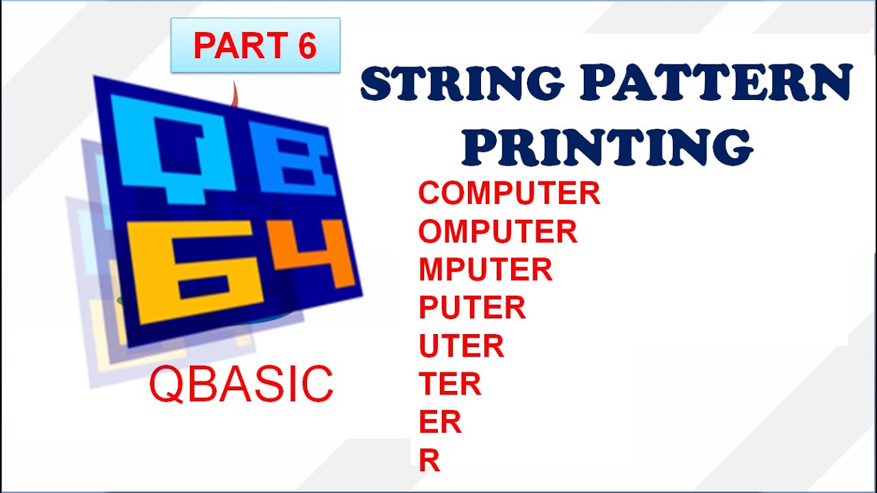 String Pattern in QBasic Using RIGHT$ || #MakeEasy
