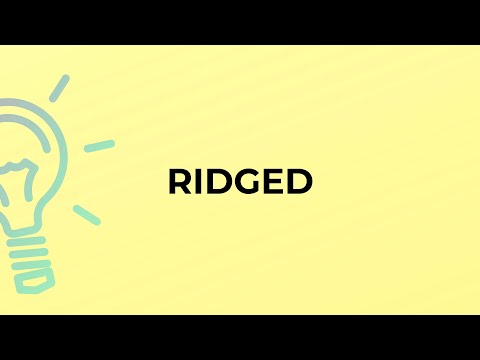 What is the meaning of the word RIDGED?