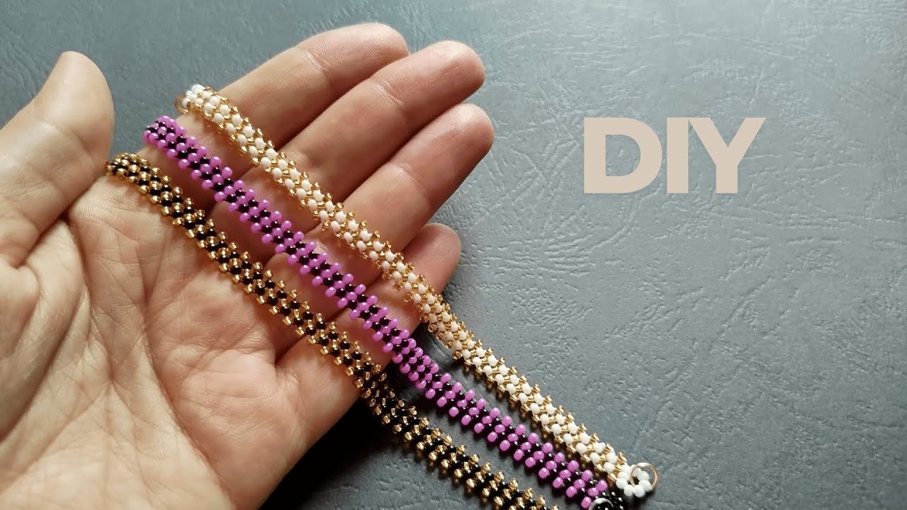 How to Make Seed Bead Bracelet Easy Tutorial for Beginners, Beading Tutorial