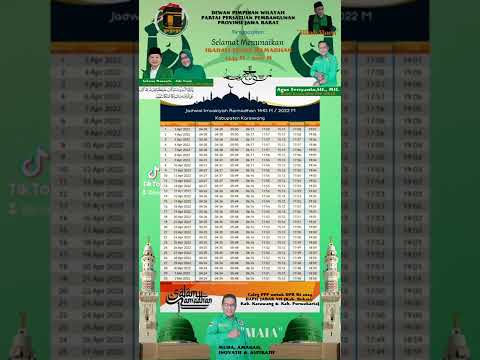 Jadwal Buka Puasa & Imsakiyah Ramadhan 1443 H / 2022 M untuk Wilayah Karawang dan Sekitarnya