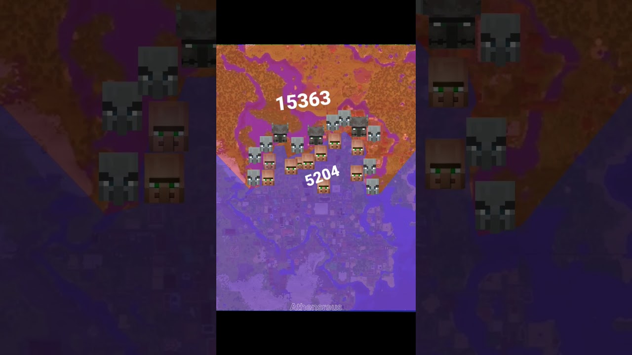 Minecraft Map Invasion#minecraft #battle #mapanimation #pillager #villager #village