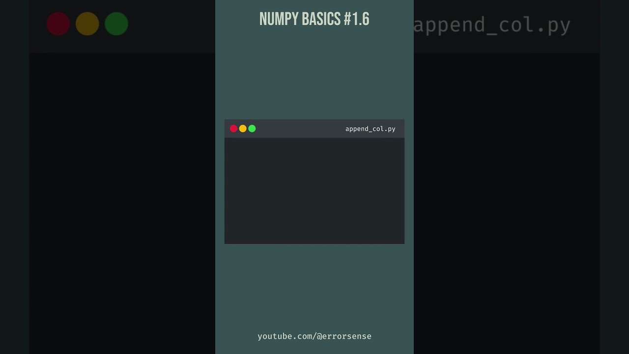How to Append Row and Column in Numpy Array #pythonforbeginners #numpytutorial #numpyarray