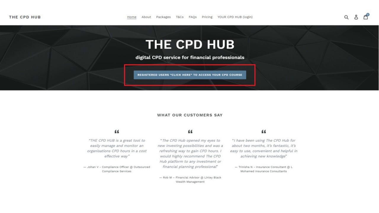 Navigating THE CPD HUB and Content | Financial Regulation Courses