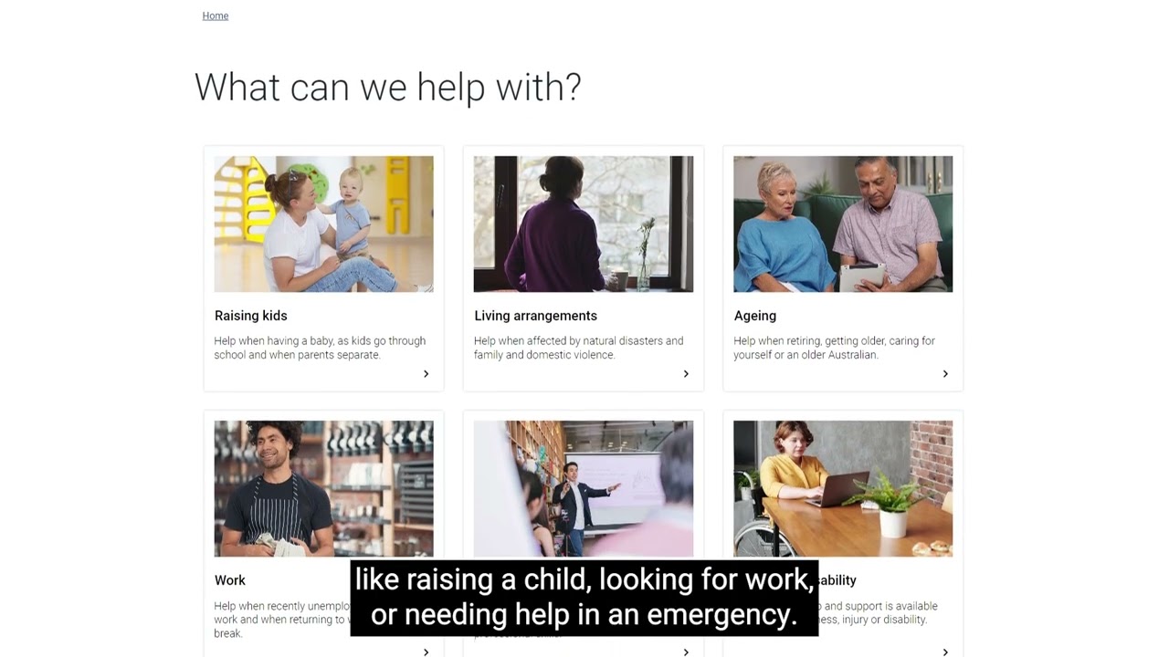 Explore information on myGov