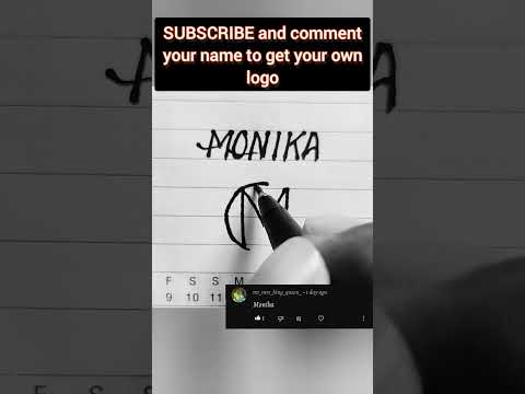 MONIKA name logo❤💯comment your name #shorts #trending #viral #namelogo #shortfeed