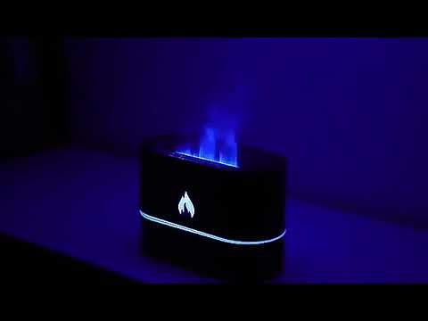 2022 Usb Essential Oil Diffuser With Flame Aroma Diffusers Ultrasonic Air Humidifier Home Of=