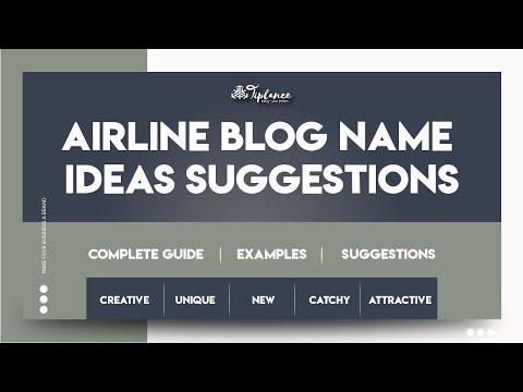 Airline Blog Name ideas Suggestions