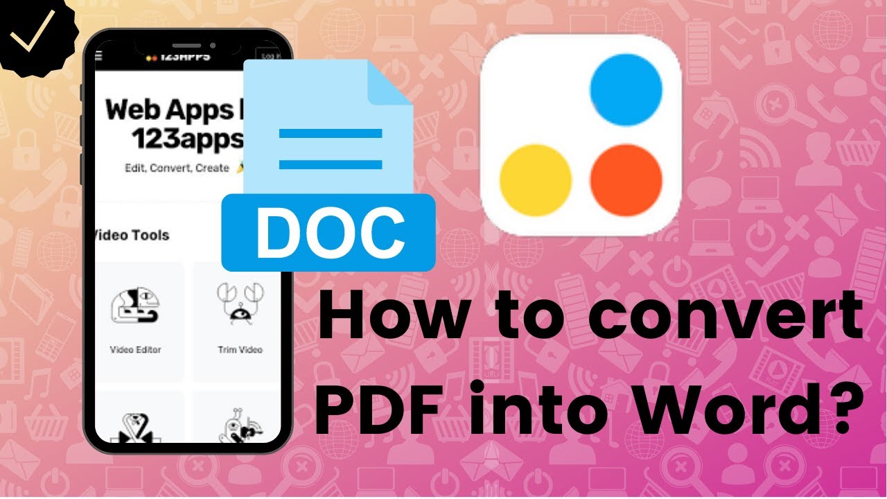 How to convert PDF file into Word file on 123apps.com?