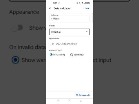 How to Add Checkbox Data Validation on Google Sheet Mobile NEW UPDATE August 2022