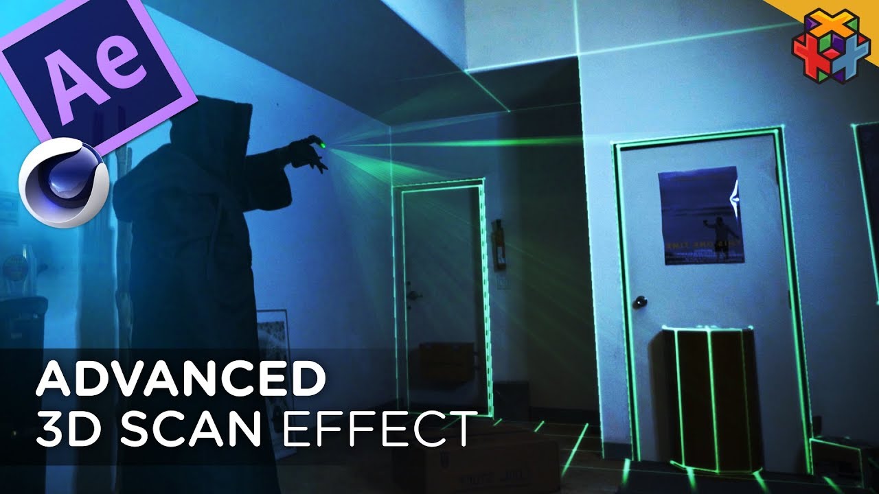 3D Scan Effect in Ae and C4D Lite!