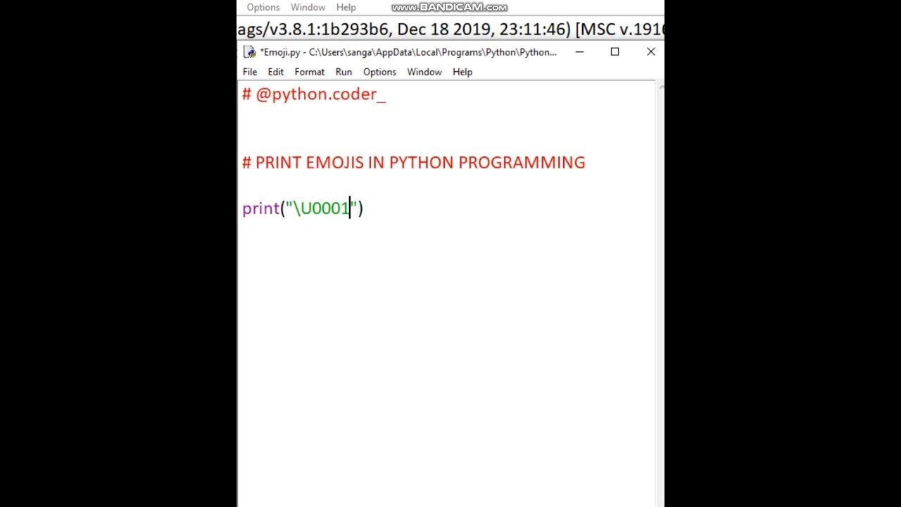 Print Emojis 😍😎🧐😛🥰 Using Python Code #pythoncode #emojis #pythonprogramming #viralvideo