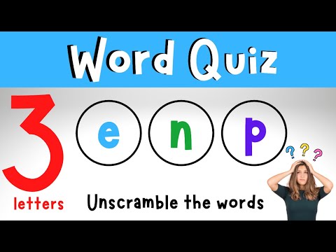 Scrambled Word Quiz | Jumbled Word Game | 3 Letter Words | 4K