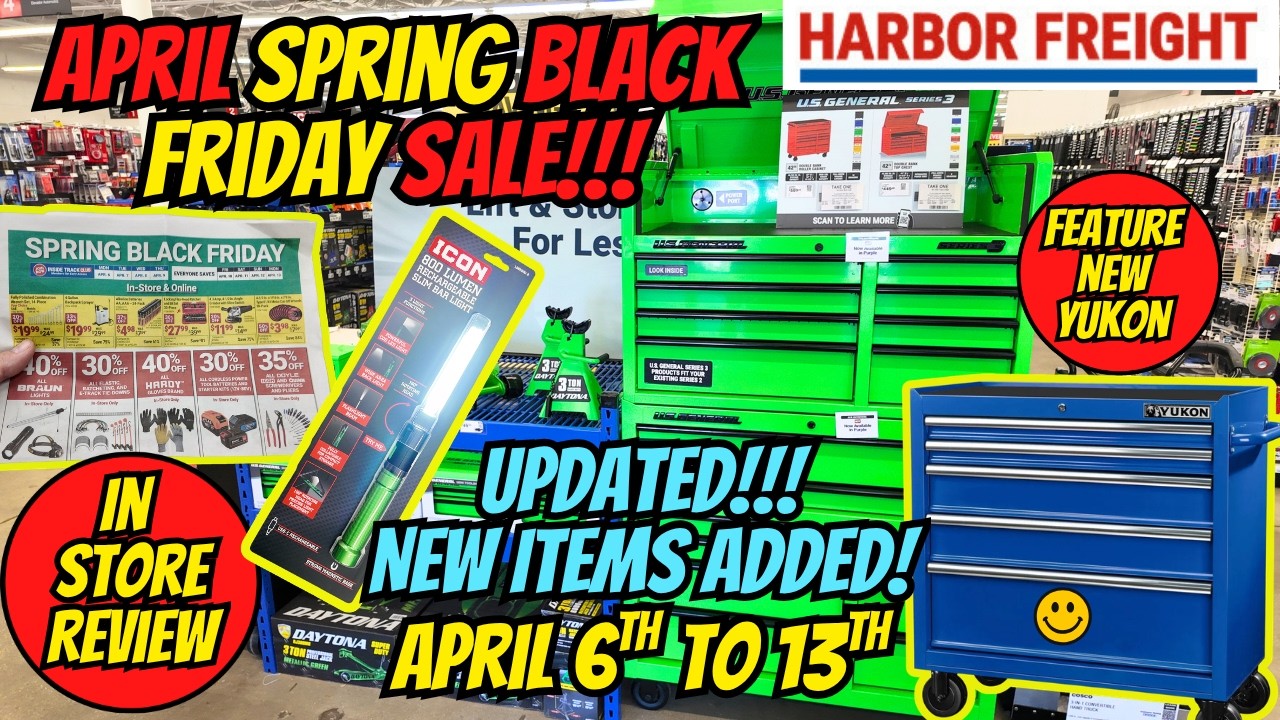 UPDATED! Harbor Freight Spring Black Friday Sale New Deals Added! April 6th To 13th