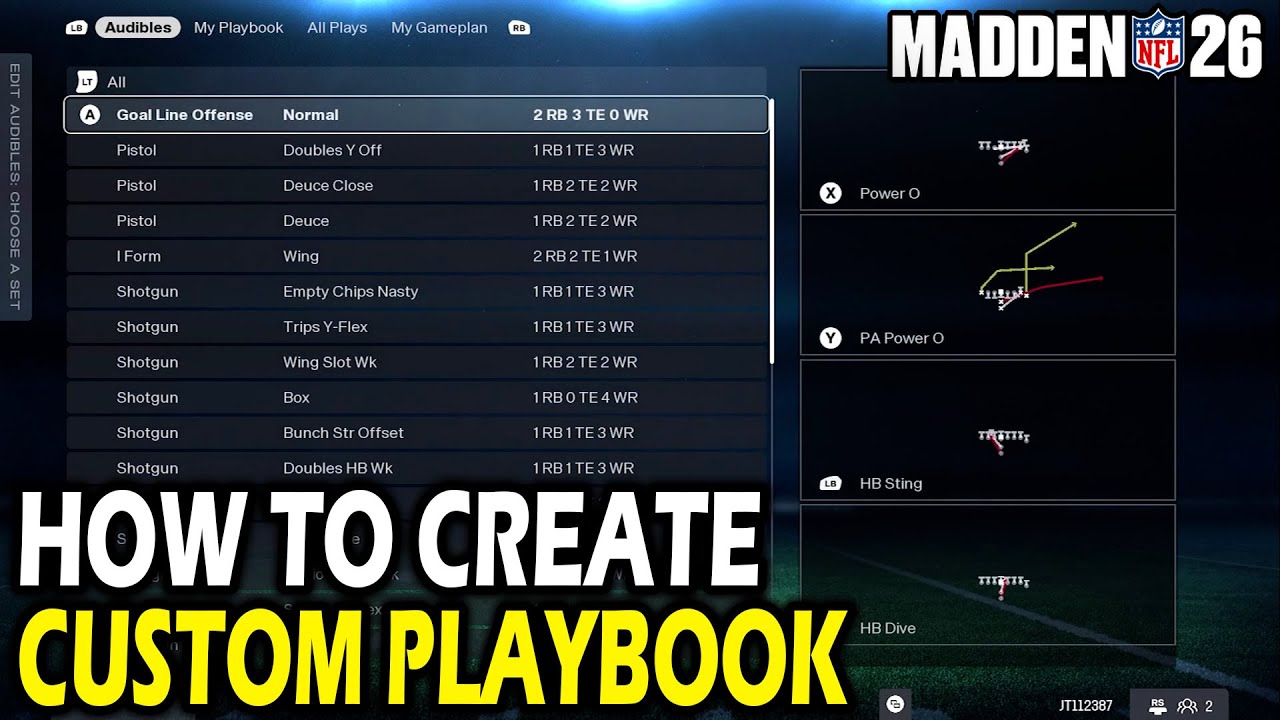 How to Create Custom Playbooks on Madden 26