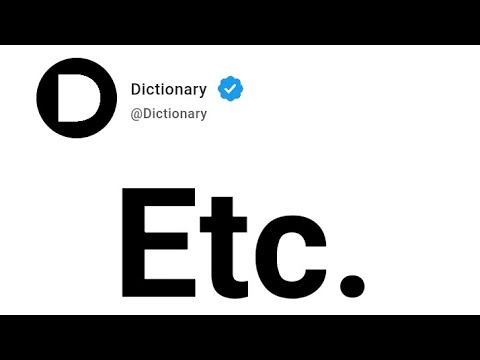 Etc. Meaning In English