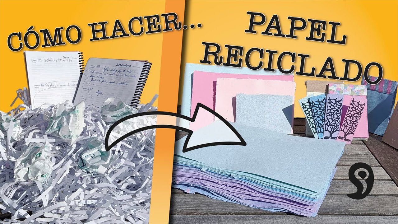 How to make RECYCLED PAPER well done and EASY | PAPEL EN COMA