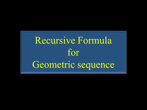 Recursive formula for Geometric sequence