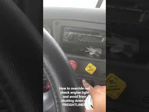 how to override red check engine light on freightliner
