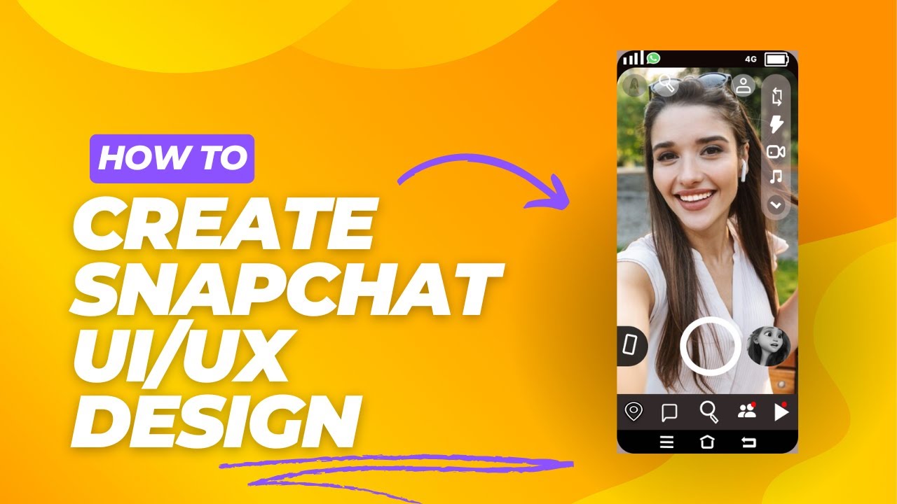 UI/UX Snapchat Design in figma How to design Snapchat clone in figma