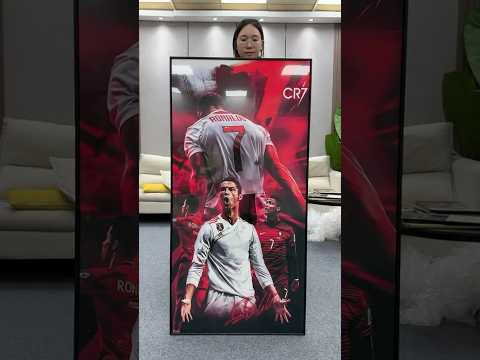 Ronaldo Wall Art Reveal ⚽️🎨 | Iconic Tribute to the GOAT in Every Stroke 👑🔥🖼️ #CR7 #artvibes