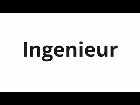 How to pronounce Ingenieur