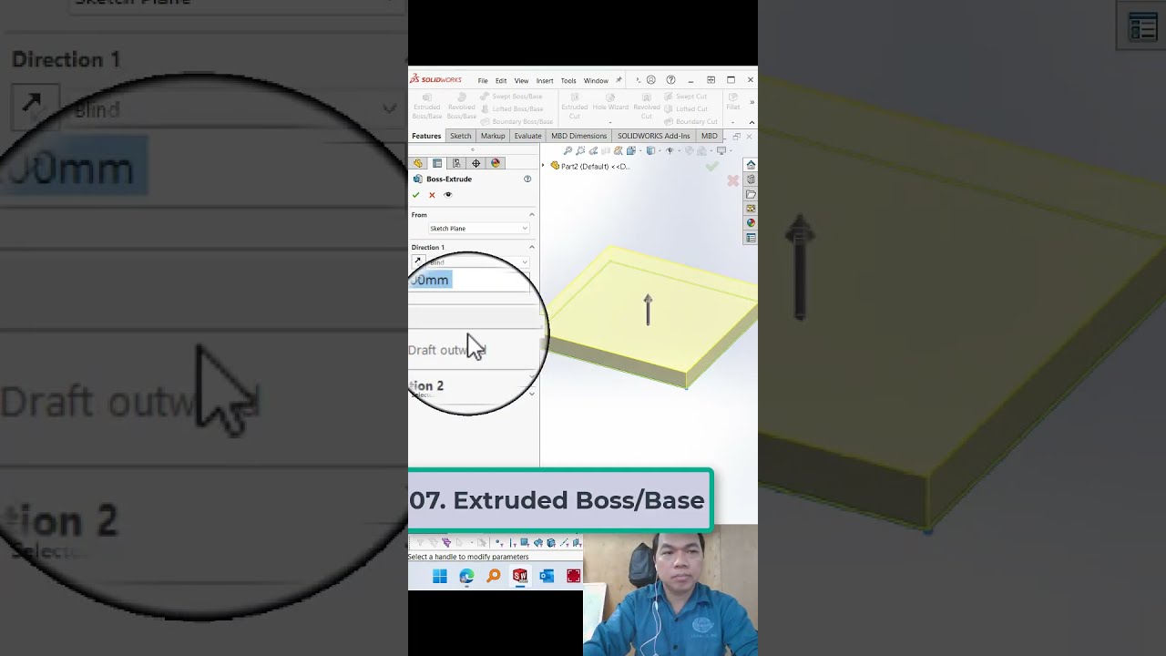 How to create simple box by Solidworks