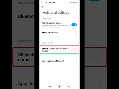 How to show Bluetooth devces without names #shorts