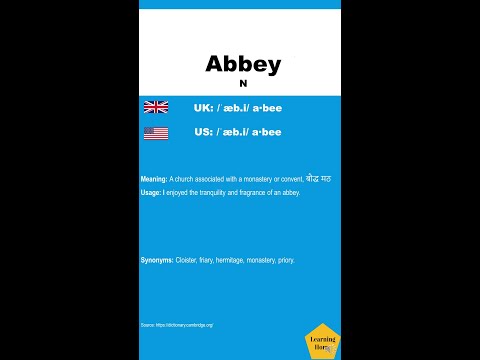 Abbey meaning pronunciation and synonyms #Shorts