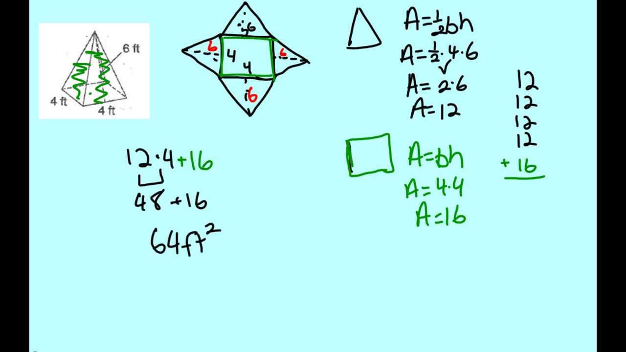 Surface Area with Nets homework help
