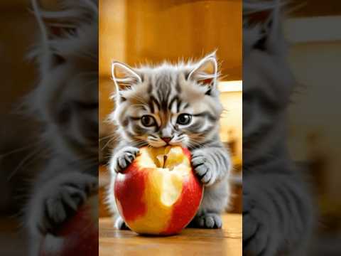 Cats Eat Apples #cat #cute #funny #shorts