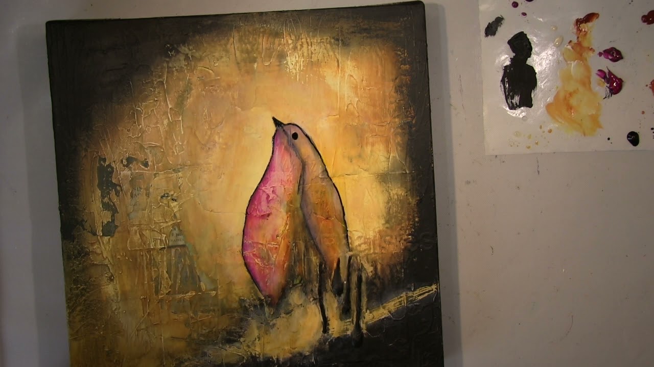 Intuitive painting on canvas Morgendämmerung