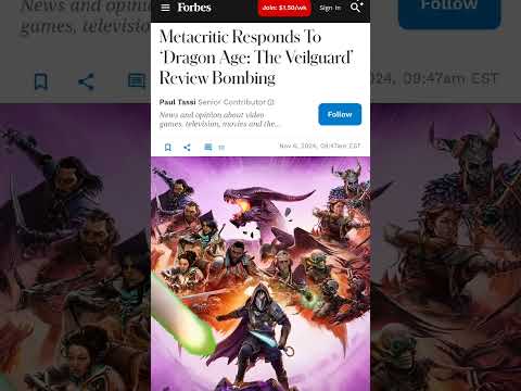Metacritic Responds To ‘Dragon Age: The Veilguard’ Review Bombing #dragonagetheveilguard