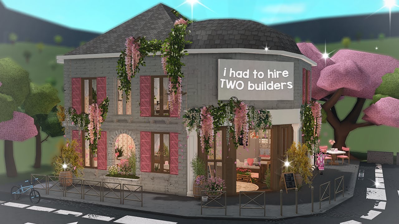 I Hired TWO Strangers to Build a Spring Cafe in Bloxburg