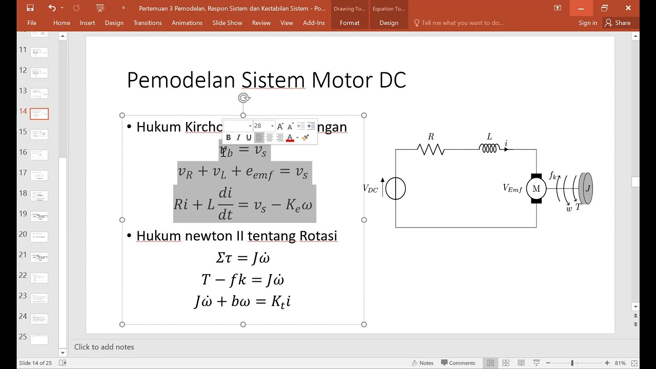 DC Motor Modelling, Open Loop Simulation and Closed Loop Using PID Control in Simulink Matlab