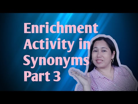 Enrichment Activity in Synonyms Part 3