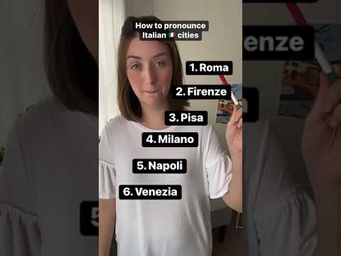 How to pronounce Italian cities #shorts