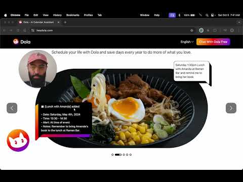AI Calendar Assistant — Dola — Landing Page Review #68