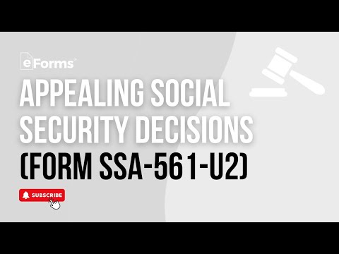 How to Appeal Social Security Benefits | Form SSA-561-U2