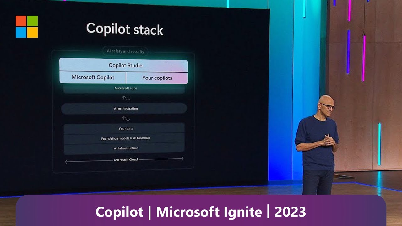 Microsoft Copilot: Satya Nadella at Microsoft Ignite 2023