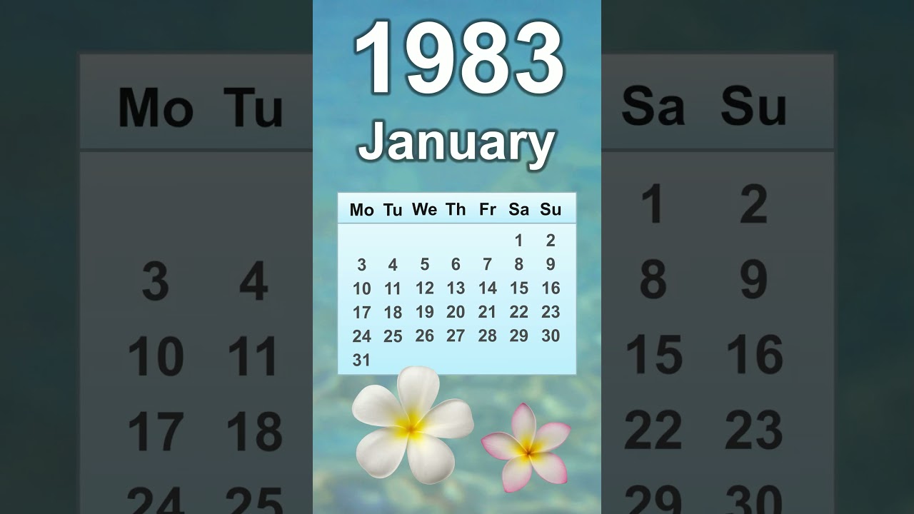 January 1983 Calendar
