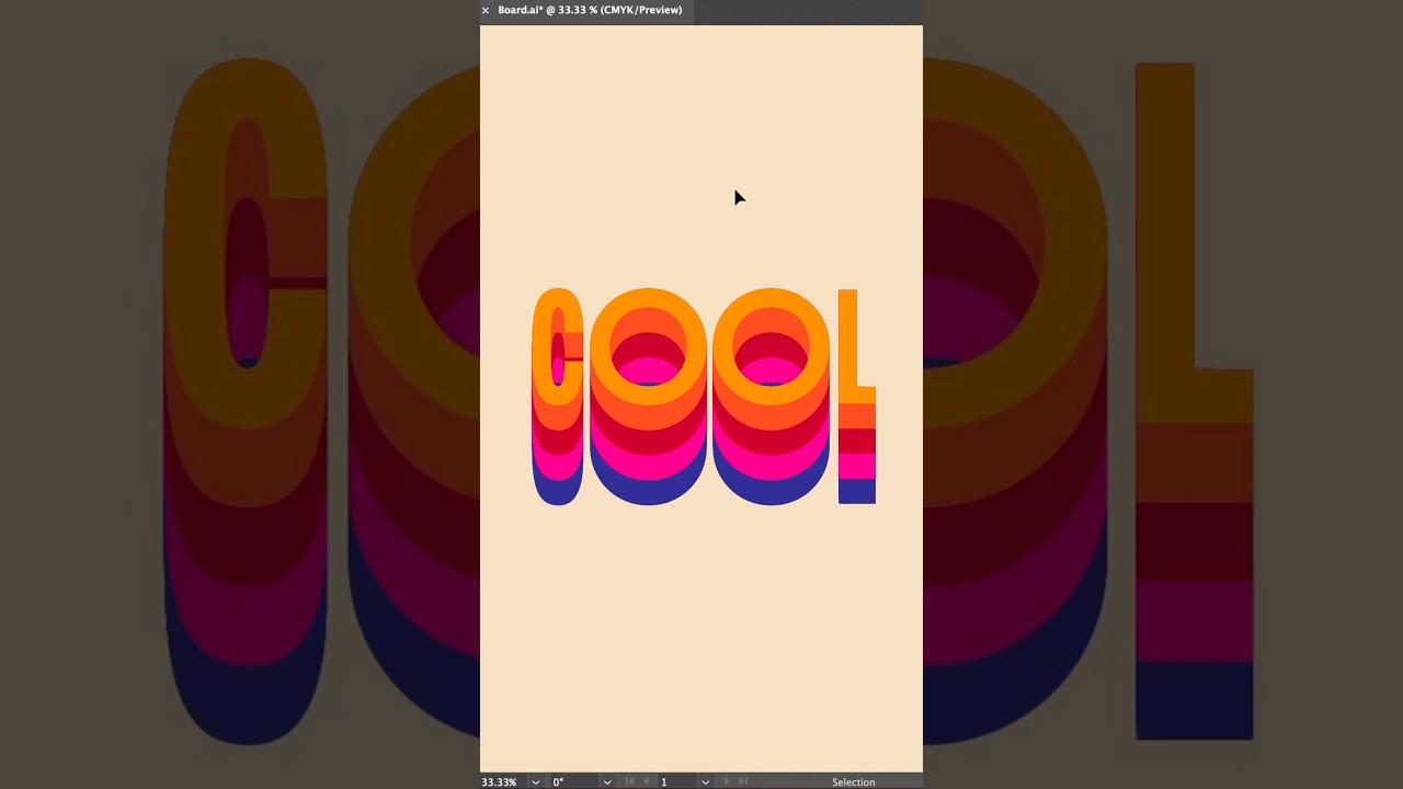 Cool Stacked Text Effect in Adobe Illustrator 💫 #graphicdesign #graphicdesigner #adobeillustrator