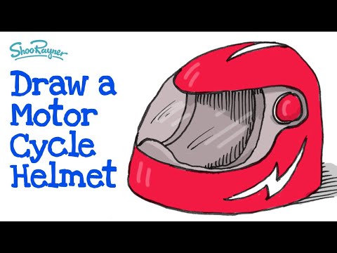 How to draw a Motorcycle Helmet – Shoo Rayner