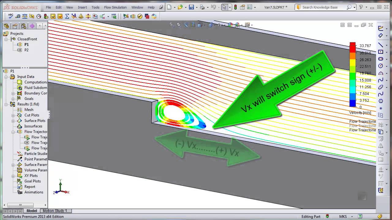 SolidWorks Flow Simulation - Graphing Flow Variables