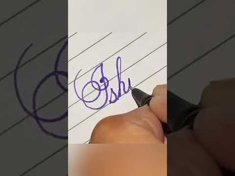 'Ishita' name writing #short #calligraphy