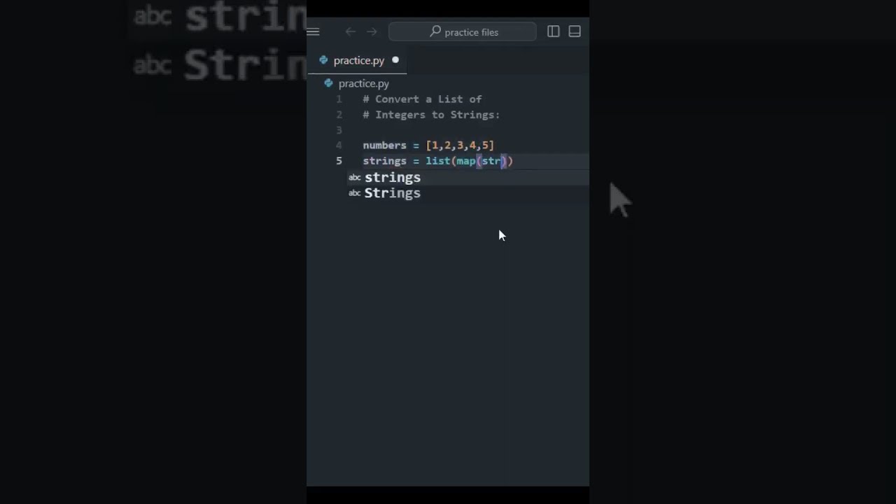 Convert a List integers to strings #python #pythonprogramming#coding#learnpython #pythonforbeginners