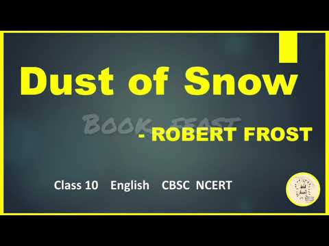 Dust of Snow | Robert Frost |class 10 | CBSE | NCERT | First Flight | in Tamil