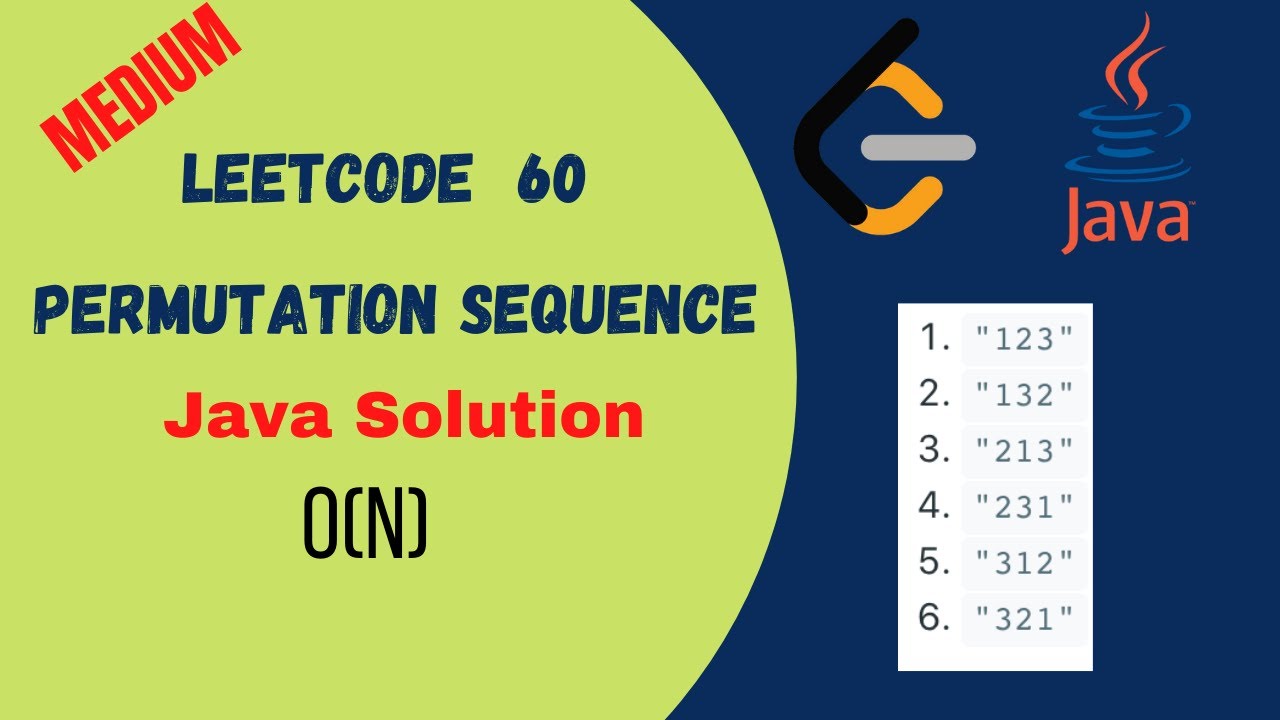 Leetcode Permutation Sequence Java Solution