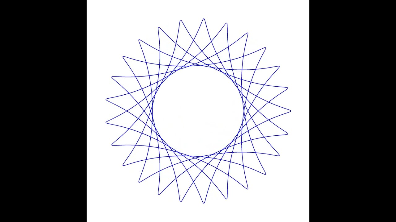 Animation of Spirograph with Fixed Pen Hole and  Variable Inner Radius