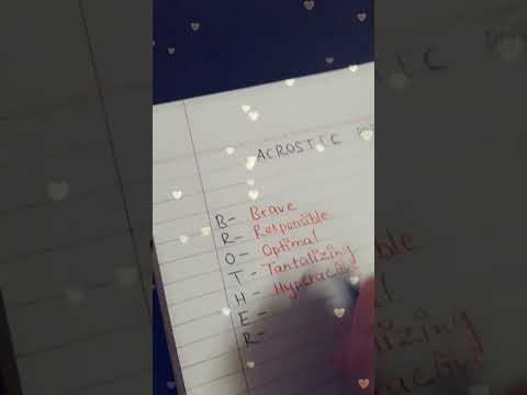 #acrosticpoem #poem #brother Acrostic Poem on Brother |