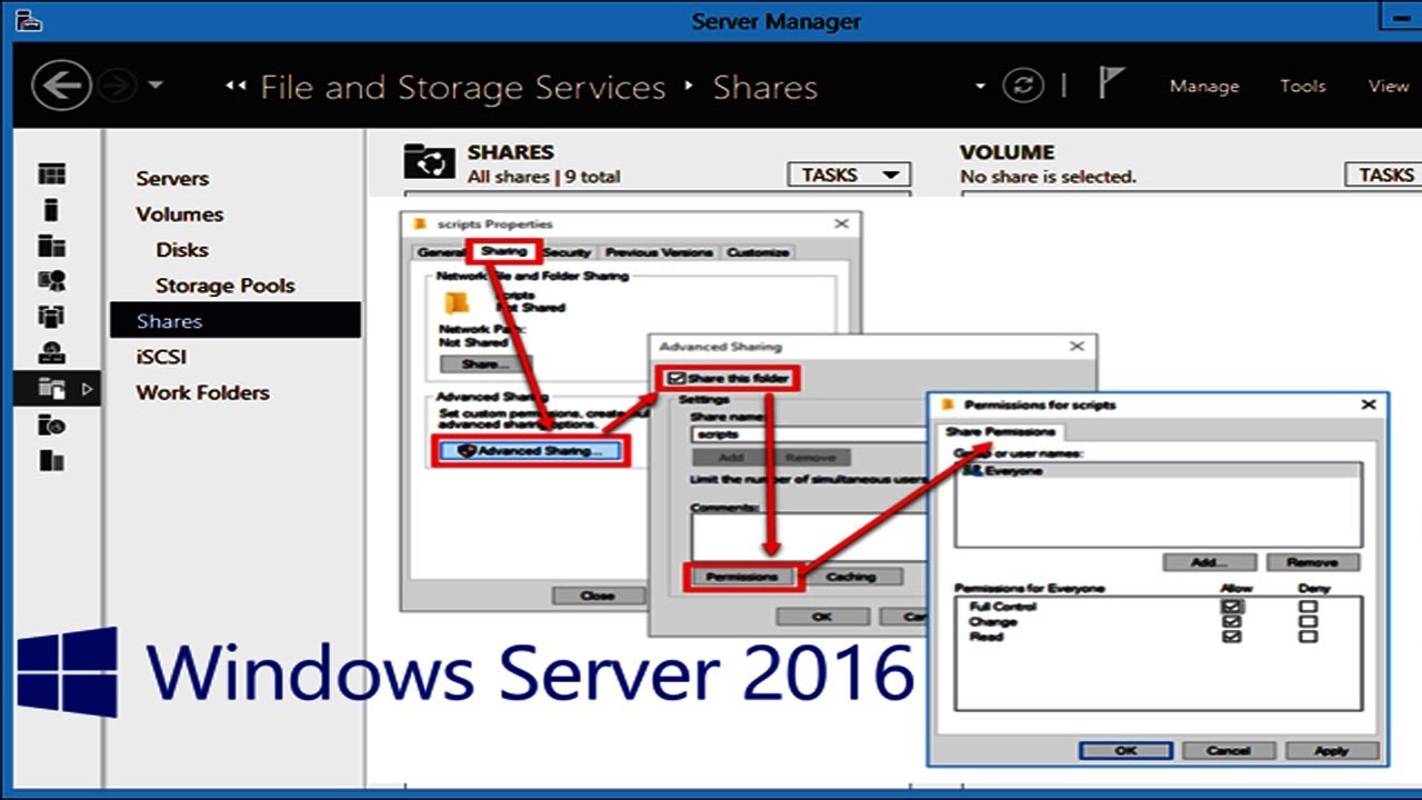 Windows Server 2016 - How to Share Files and Folders in Windows Server 2016 @09